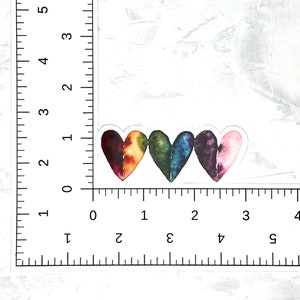 Clear Vinyl 3 Hearts Sticker - Etsy