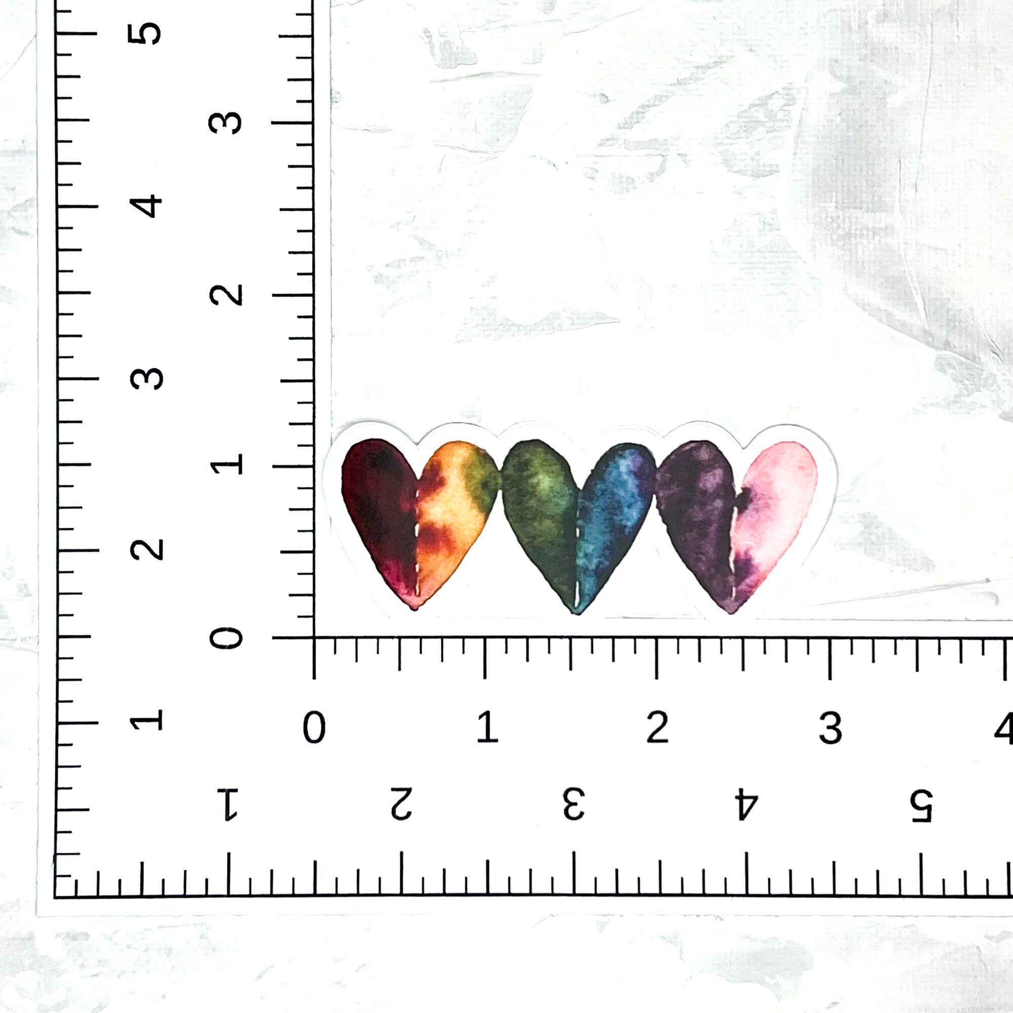 Clear Vinyl 3 Hearts Sticker - Etsy
