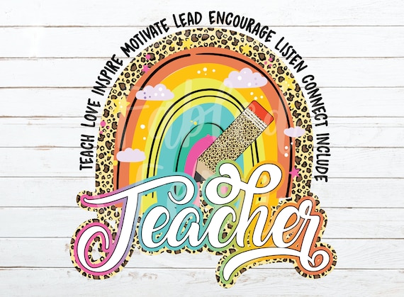 Teacher PNG Sublimations Design Downloads Sublimation - Etsy