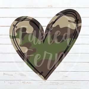 Camo Heart PNG Sublimation, Camouflage Hearts Png Files, Sublimation ...