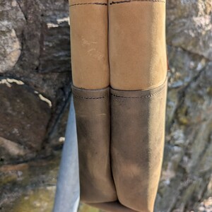 MEDIUM Green Two-tone Dark Olive Crazyhorse and Light Olive Buffed ...