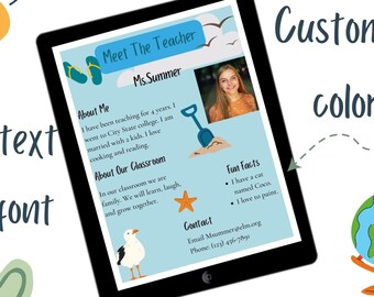 Meet the Teacher Editable Template Back to School Letter - Etsy