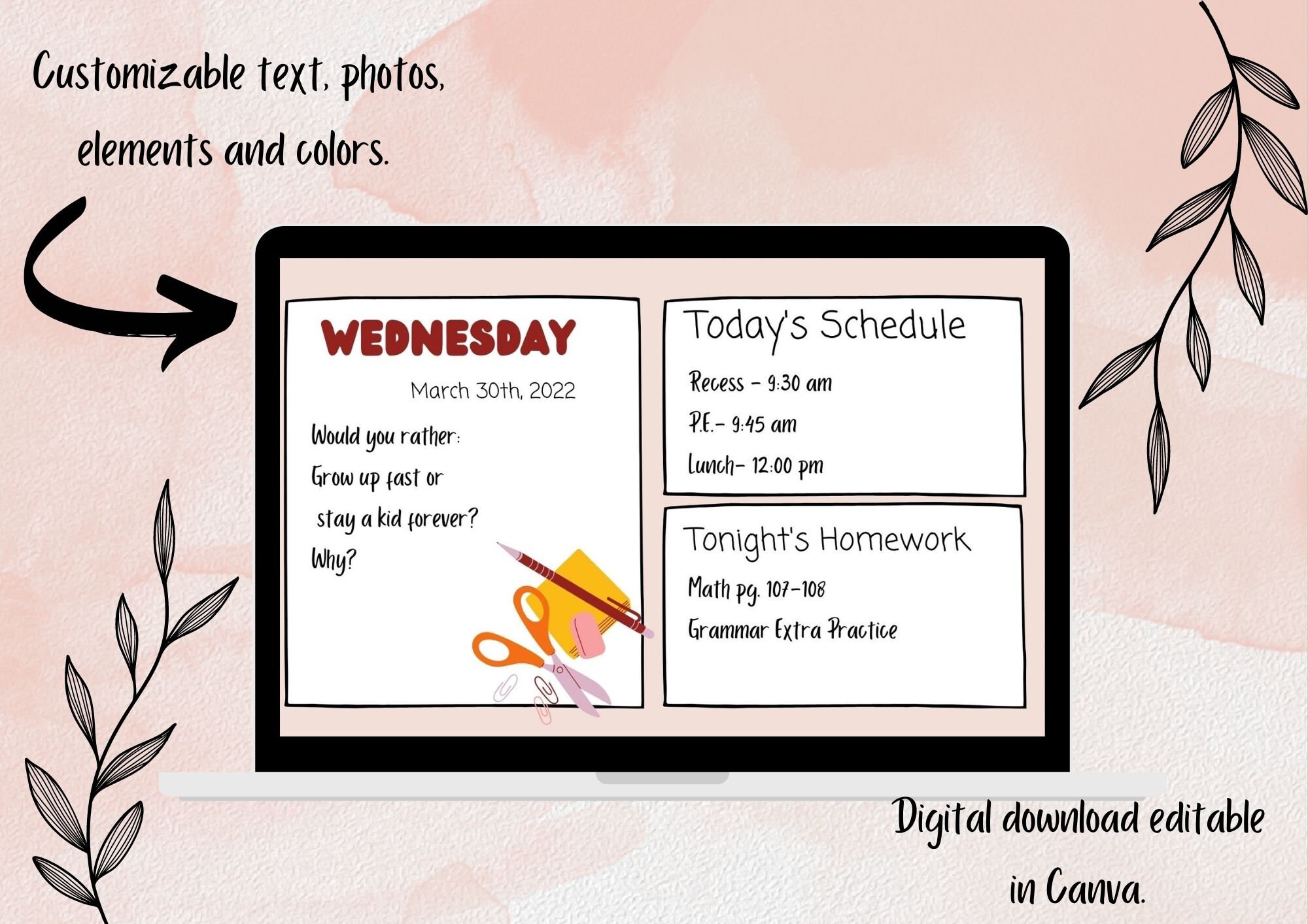 Pink Bubble Slideshow Presentation Editable Canva Template - Etsy