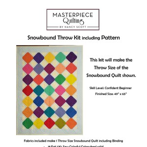 Snowbound Quilt Kit Throw Size Modern Solid Quilted Decor - Etsy