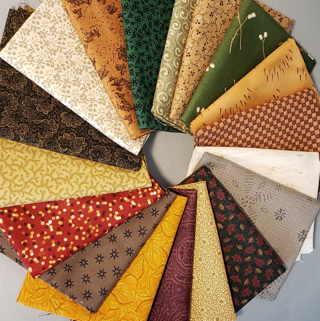 Quilting Cotton Autumn Curated "our Pick" 18 Fat Quarter Bundle Fall ...
