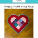 Happy Heart Mug Rug Quilt Pattern PDF Digital Download Valentines Gift ...