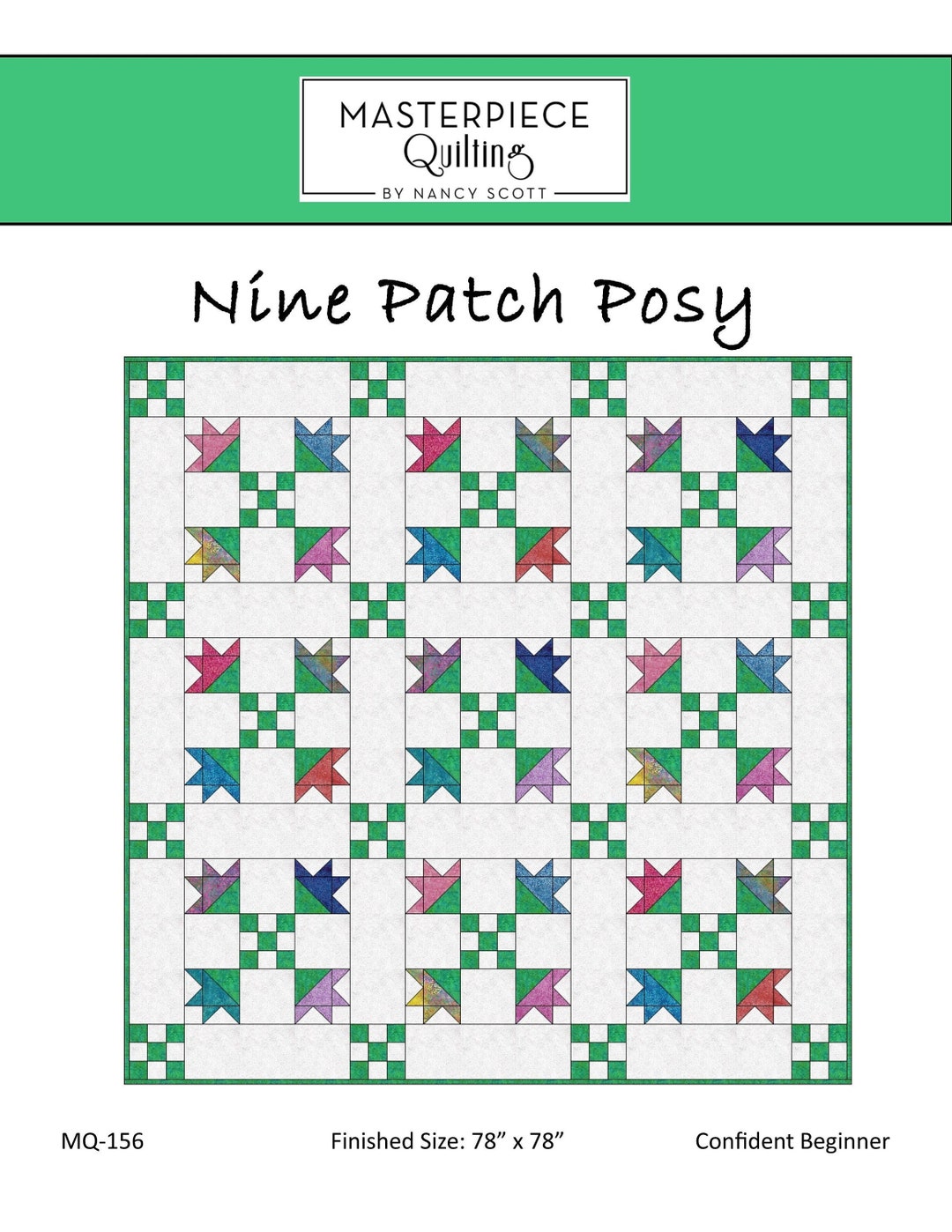 Nine Patch Posy Print Quilt Pattern Flower Spring Home Decor - Etsy