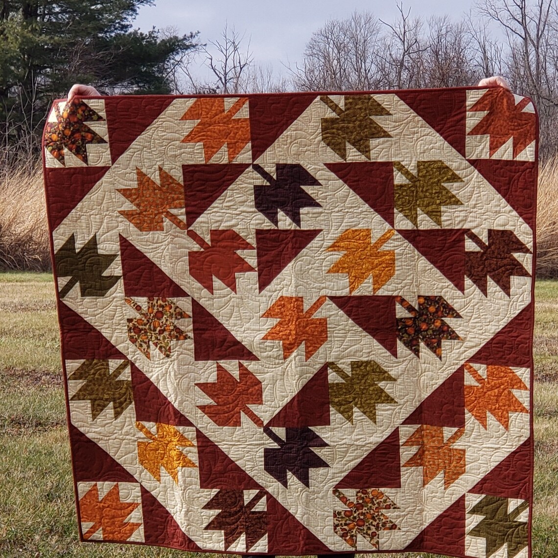 Free Falling Quilt Pattern PDF Download Autumn Fall Quilted - Etsy