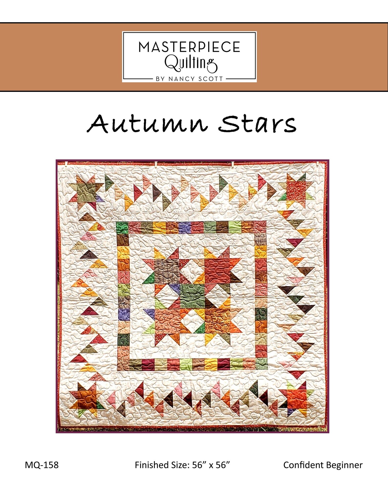 Autumn Stars Quilt Pattern PDF Digital Download Scrappy Fall Throw Home ...
