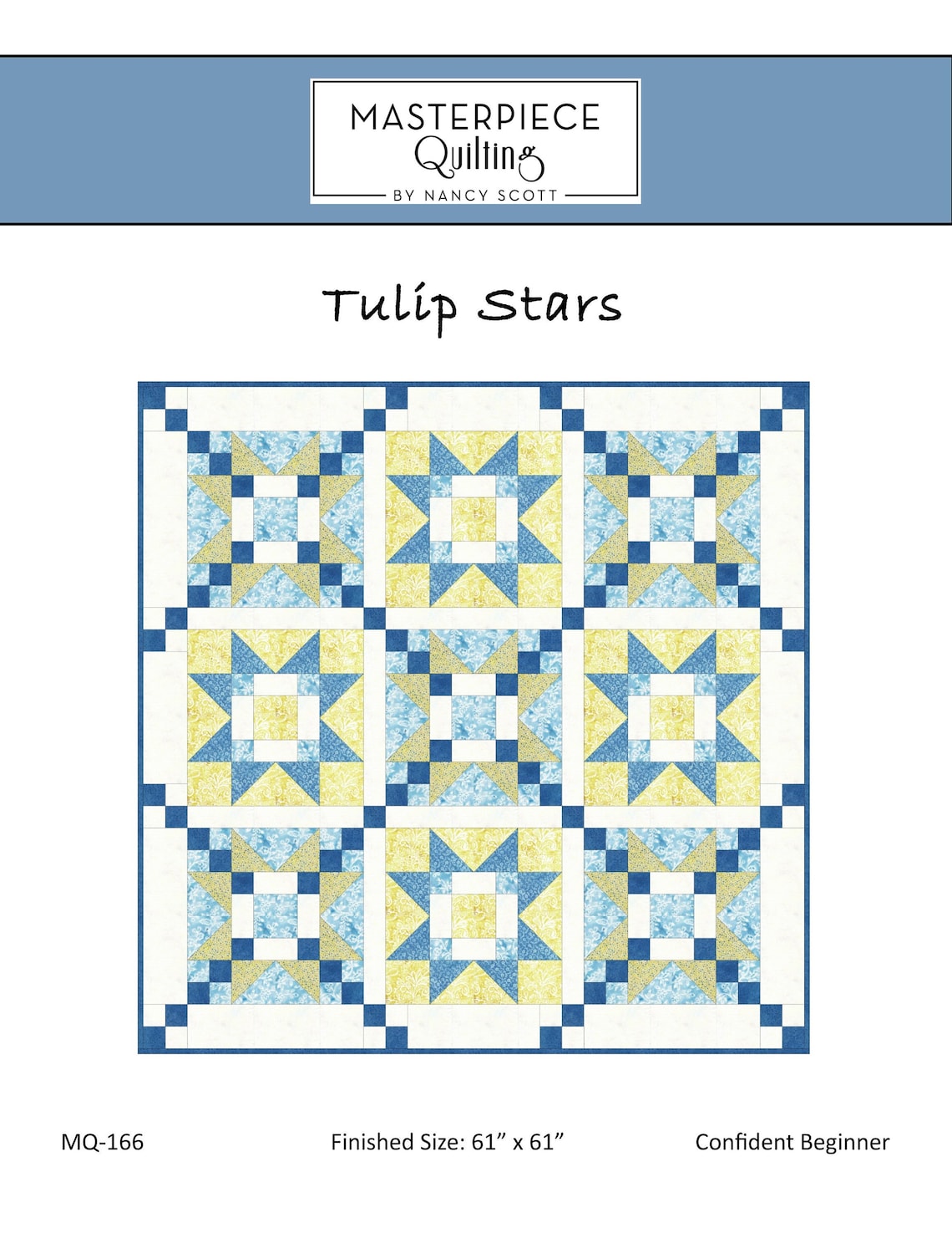Tulip Stars Quilt Pattern PDF Print Pattern Spring Home Decor | Etsy