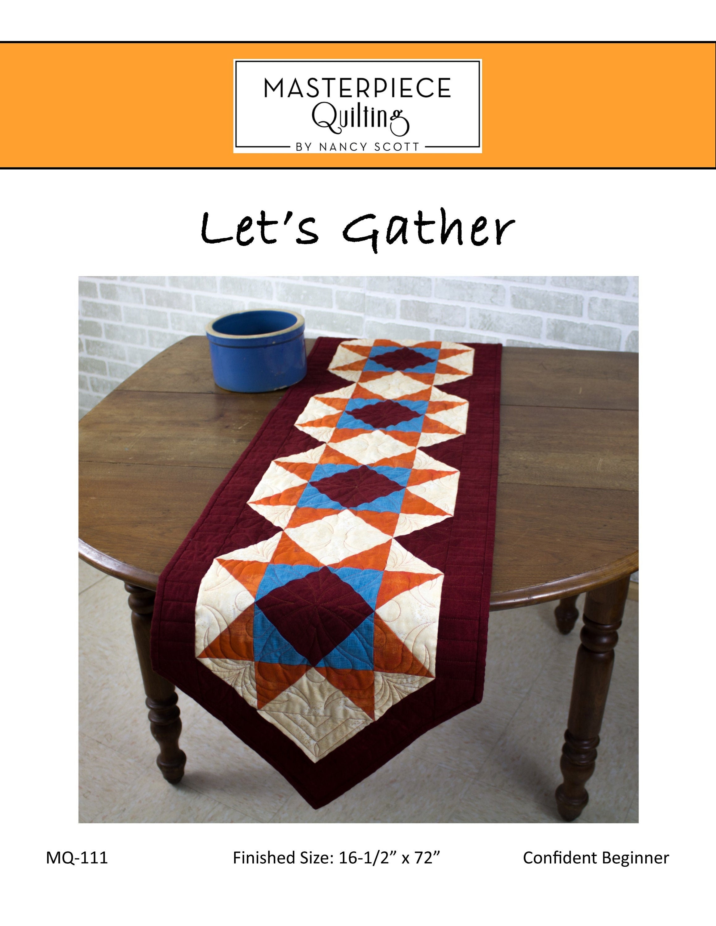 Let's Gather Table Runner - Print Pattern - Etsy