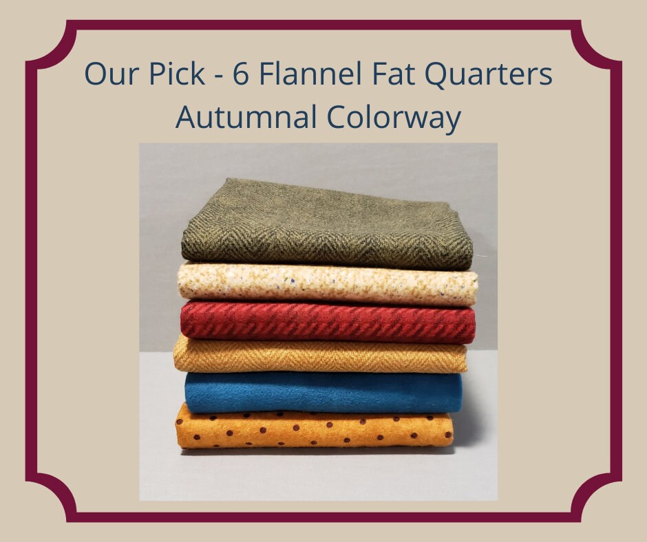 Flannel Fabric 6 Fat Quarters our Pick Autumnal Colorway Rustic Quilts ...