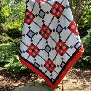 Gridlock PDF Digital Quilt Pattern Modern Contemporary Beginner Quilt ...