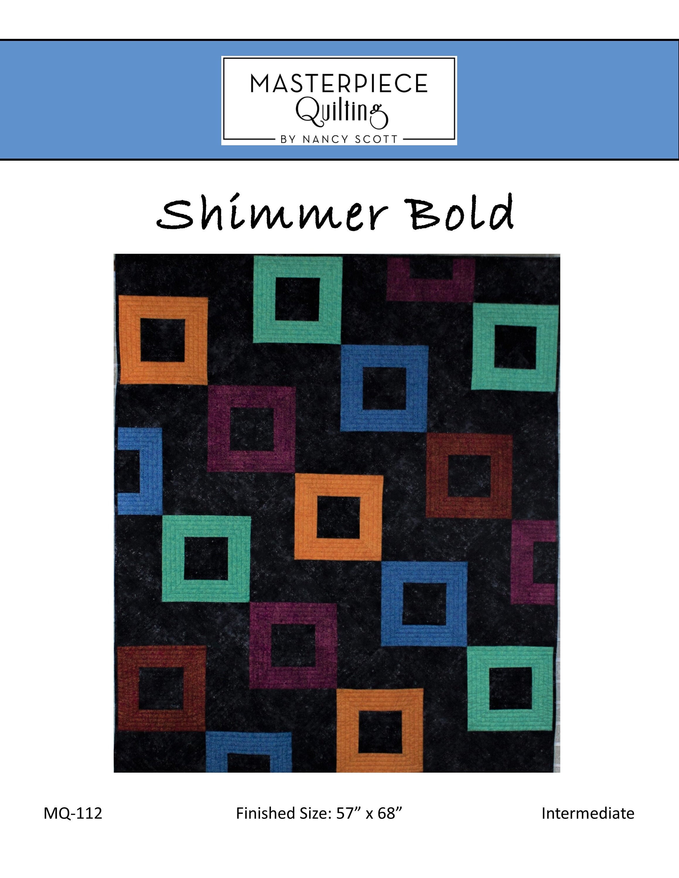 Shimmer Bold Print Quilt Pattern Modern Quilting Home Decor - Etsy