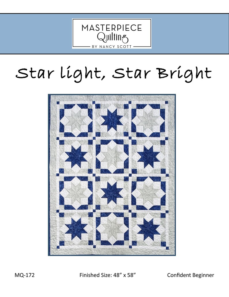 Star Light Star Bright Quilt Pattern PDF Winter Quilted Decor - Etsy