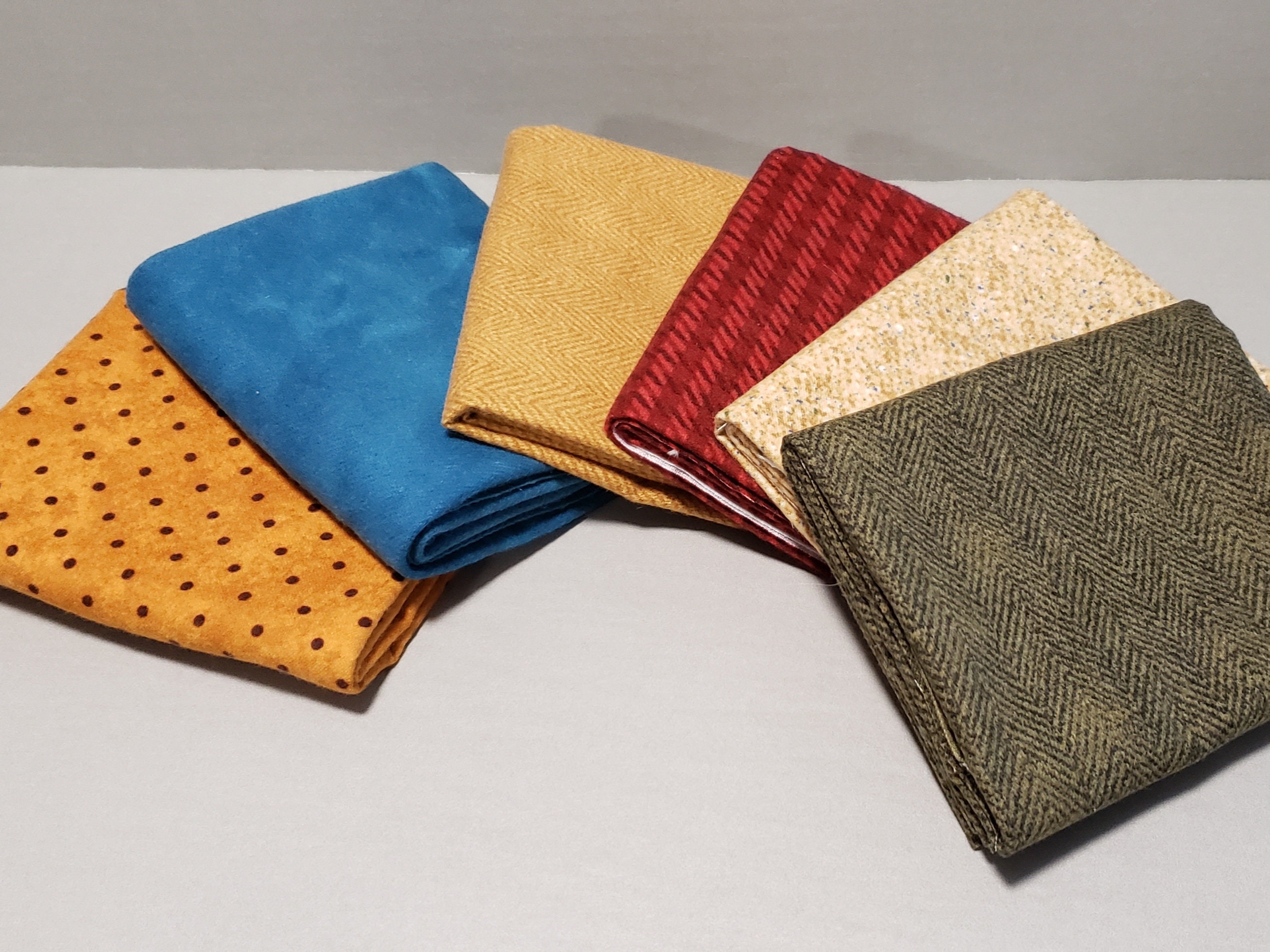 Flannel Fabric 6 Fat Quarters our Pick Autumnal Colorway Rustic Quilts ...