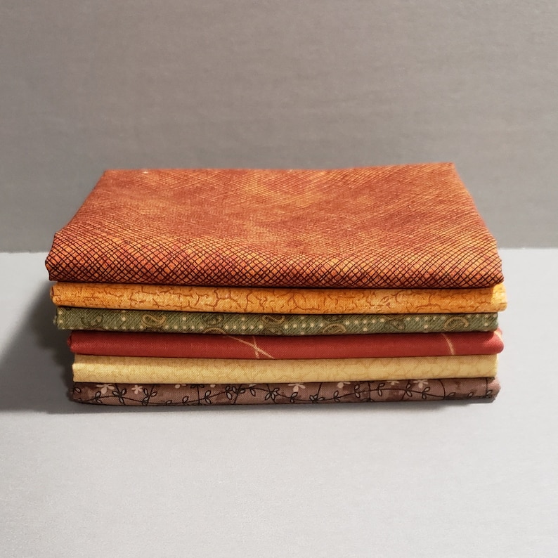 Autumn Colorway Fat Quarter Bundle: 6 "our Pick" Cotton Quilting Fabric ...