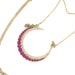 Crescent Moon Ruby Necklace - Etsy
