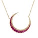 Crescent Moon Ruby Necklace - Etsy