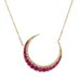 Crescent Moon Ruby Necklace - Etsy