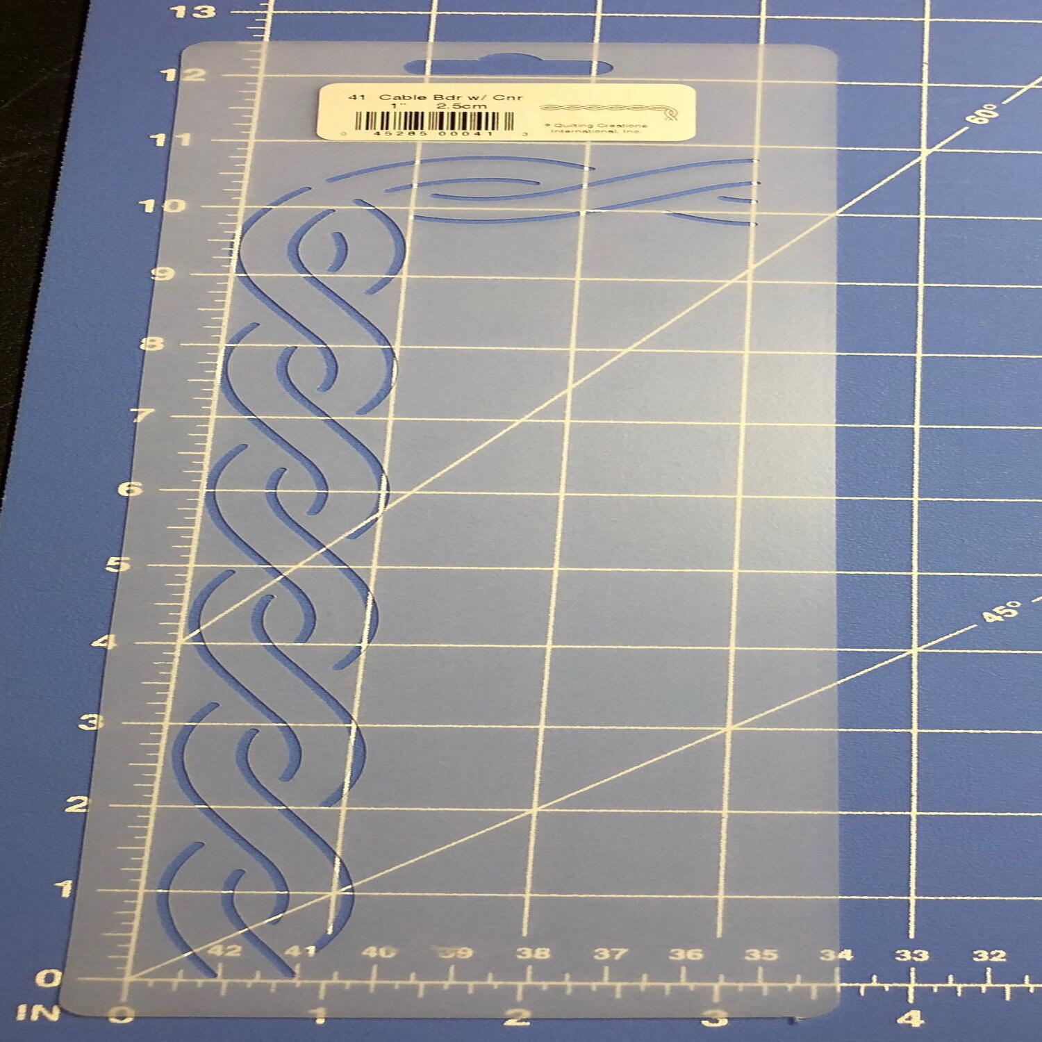 1" Cable Border With Corner Quilting Stencil - 0041 - Etsy