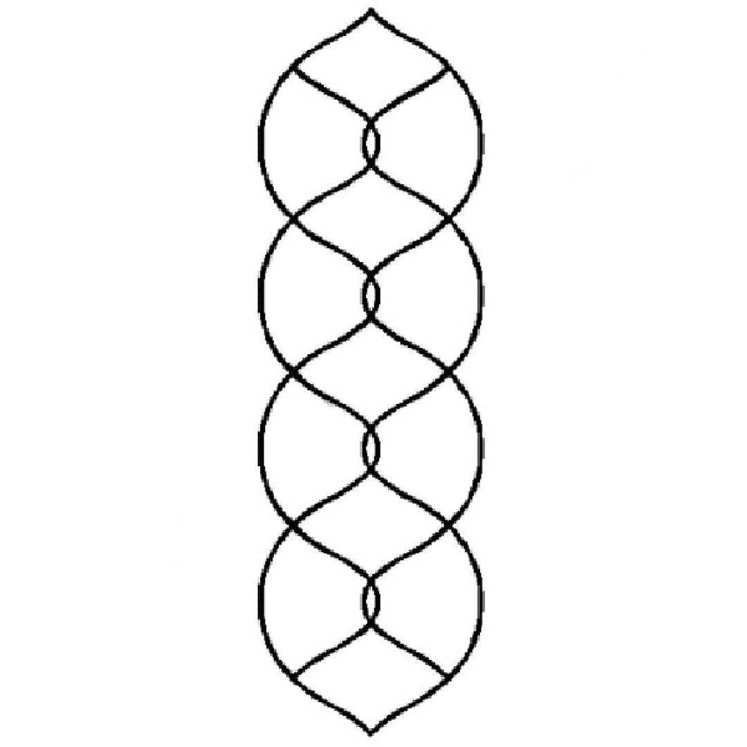 4" Interlocking Border Quilting Stencil - 0043 - Etsy