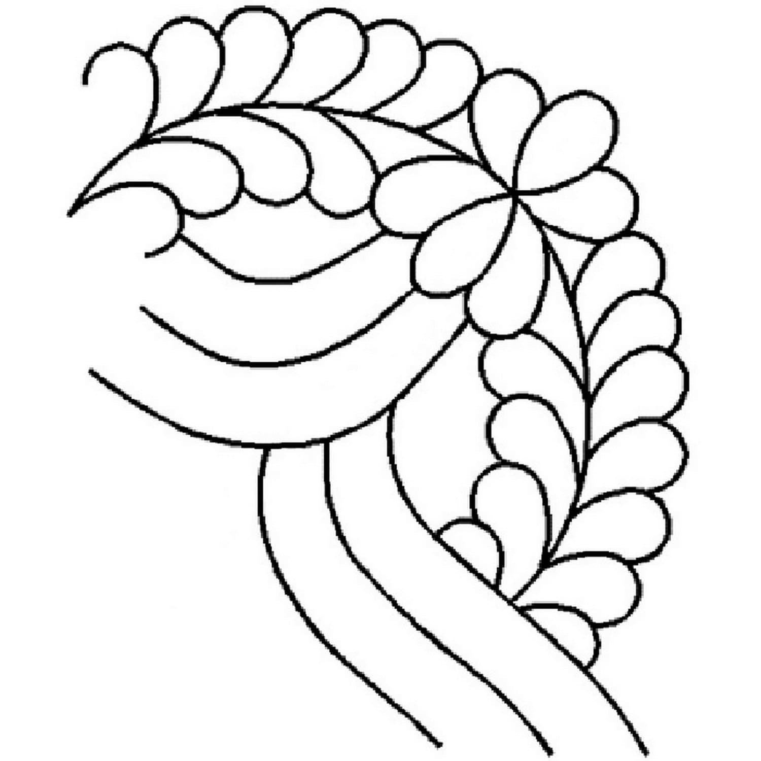 8" Cable Feather Corner Quilting Stencil - 0646 - Etsy