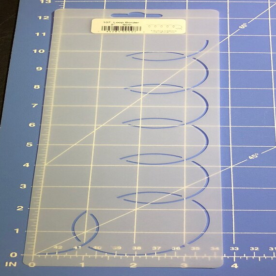Cross Stitch Sewing & Fiber 0107 2 Loop Border & Corner Quilting Stencil Craft Supplies & Tools ...