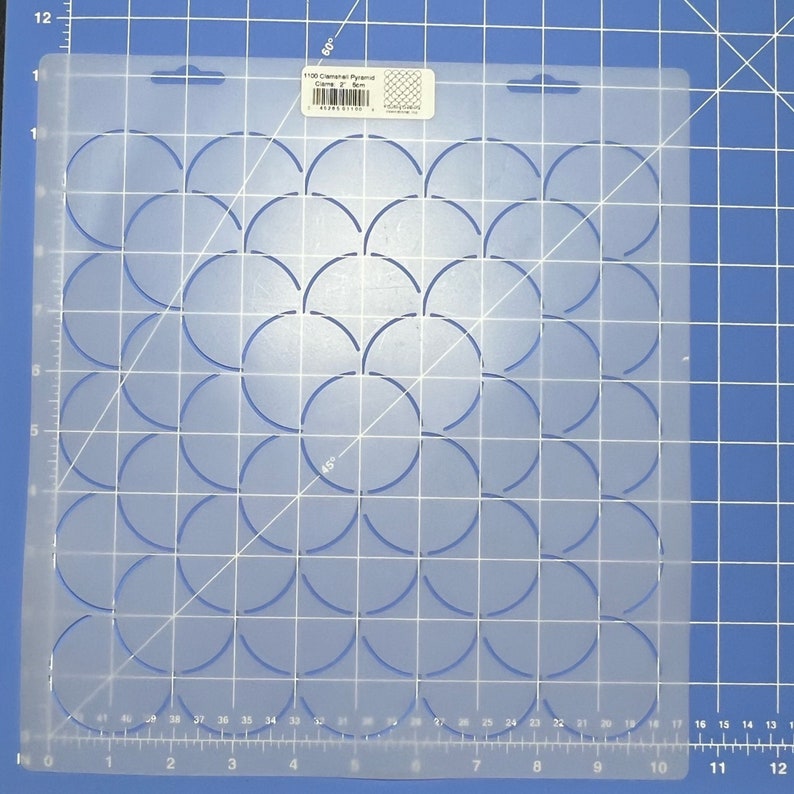 2″ Clamshell Pyramid Quilting Stencil - 1100 - Etsy