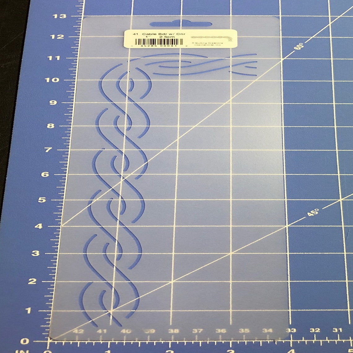1 Cable Border With Corner Quilting Stencil 0041 | Etsy