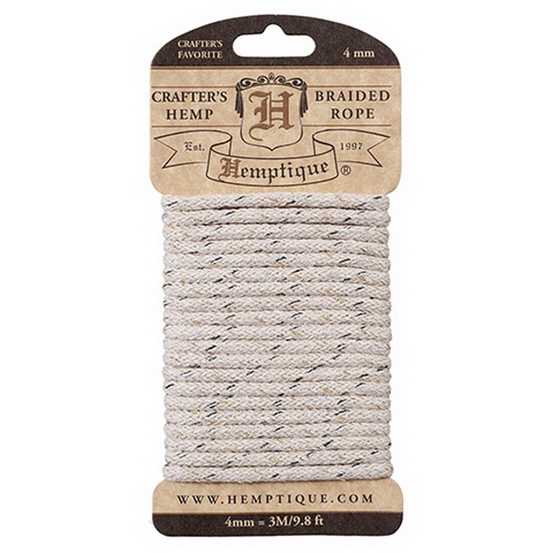 Hemptique Braided Hemp Rope: 4 Millimeters X 9.8 Feet SKU# 10039785 - Etsy