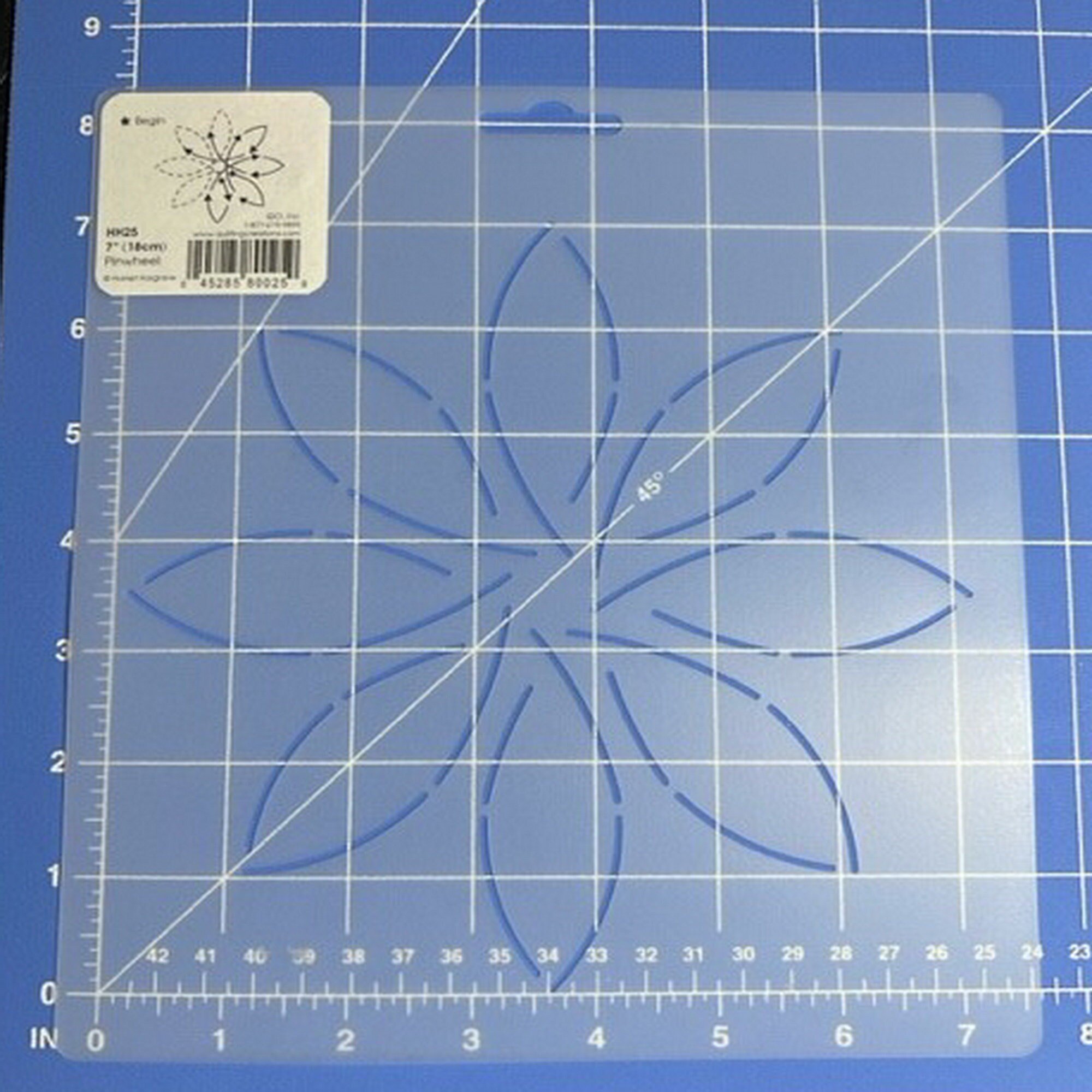 Pinwheel 7" Quilting Stencil - HH25 - Etsy