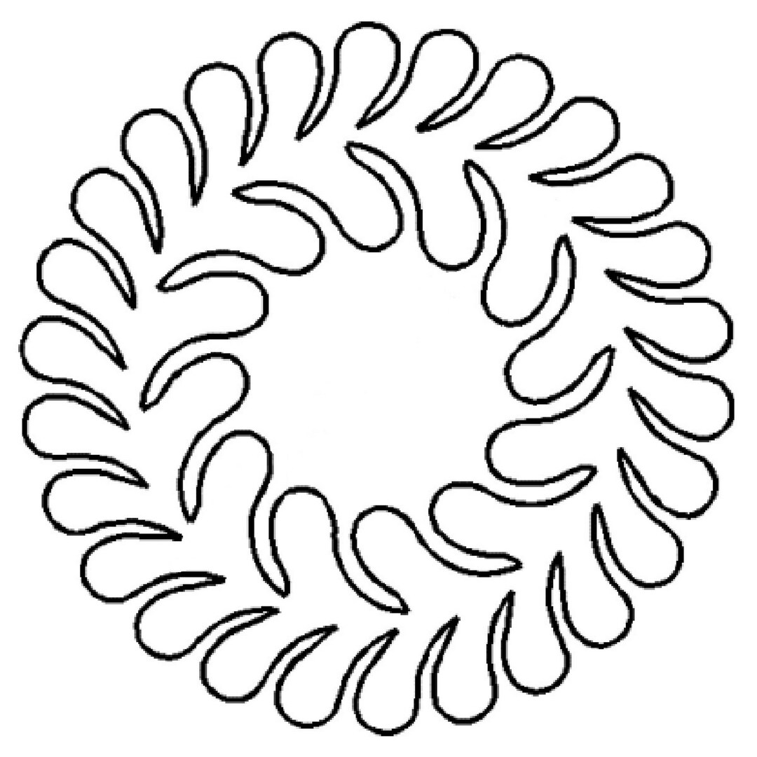 Large Feather Circle Quilting Stencil - HH1 - Etsy
