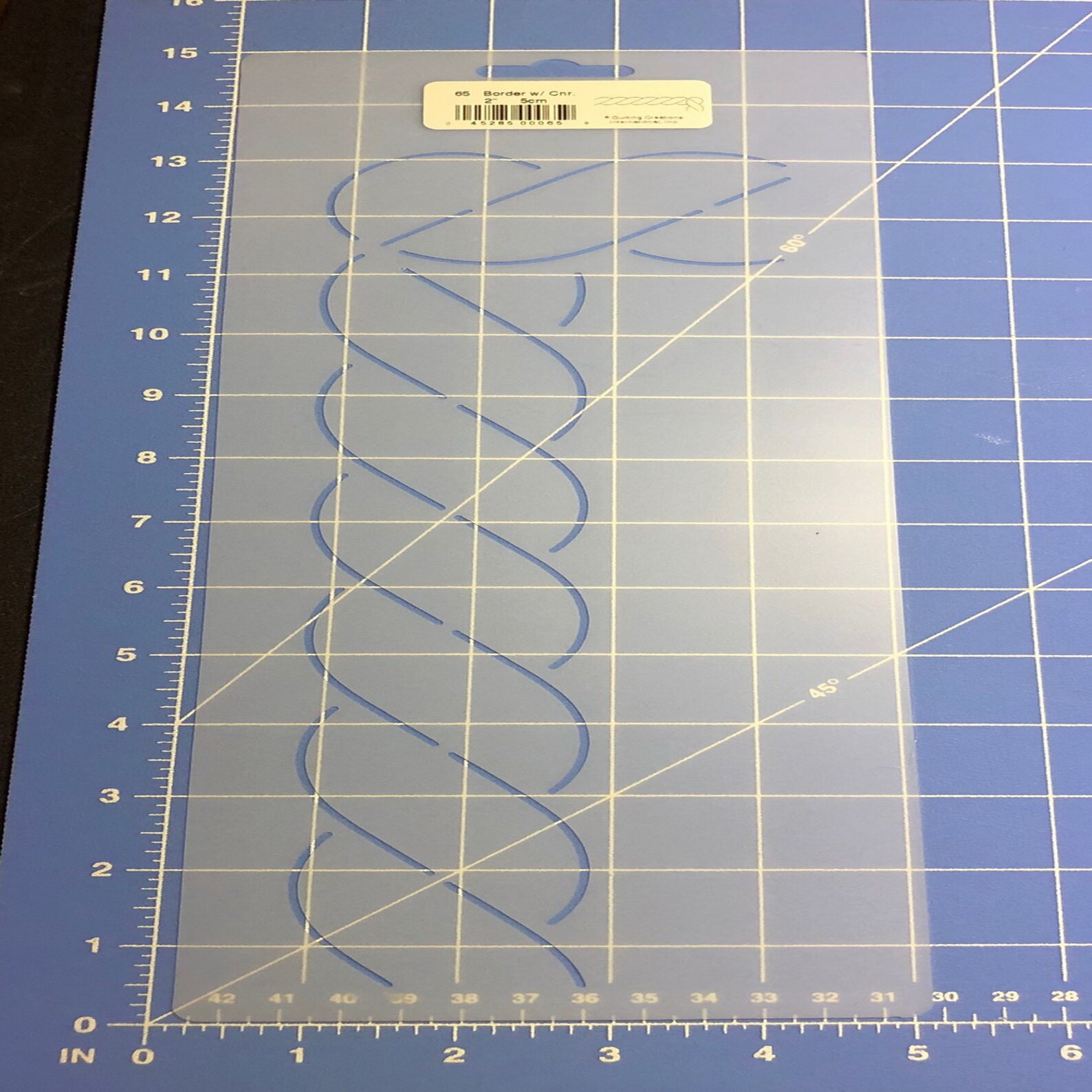 2 Rope Border With Corner Quilting Stencil 0065 - Etsy