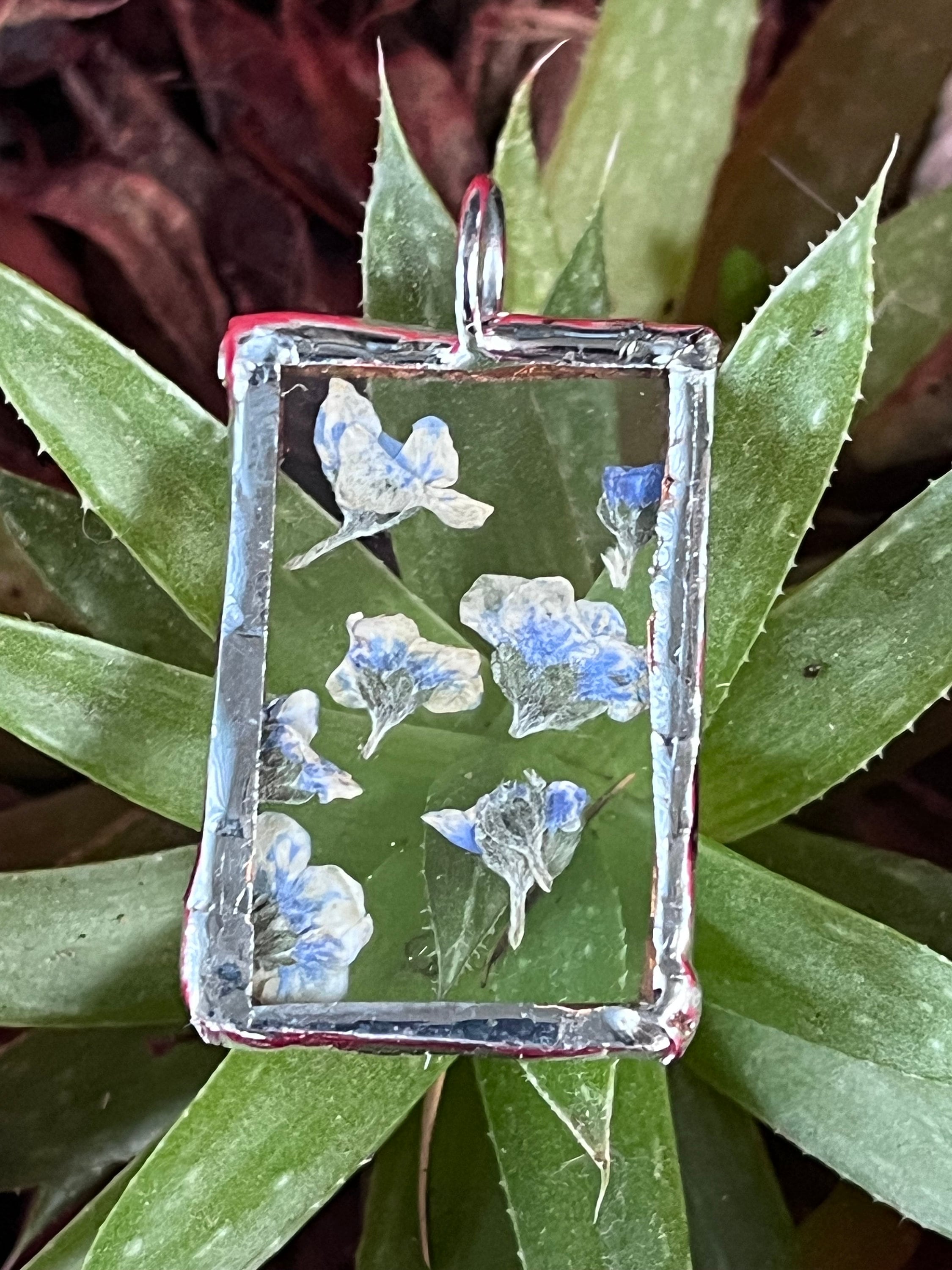 Stained Glass Hanging Flower Ornament, Hanging Charm, Hand Made - Etsy