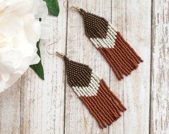 Seed bead earring | Etsy