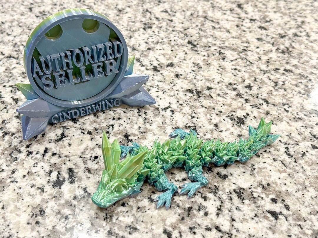 FUN! 3D Printed Baby Crystal Dragon by Cinderwing3d, Articulated Dragon ...