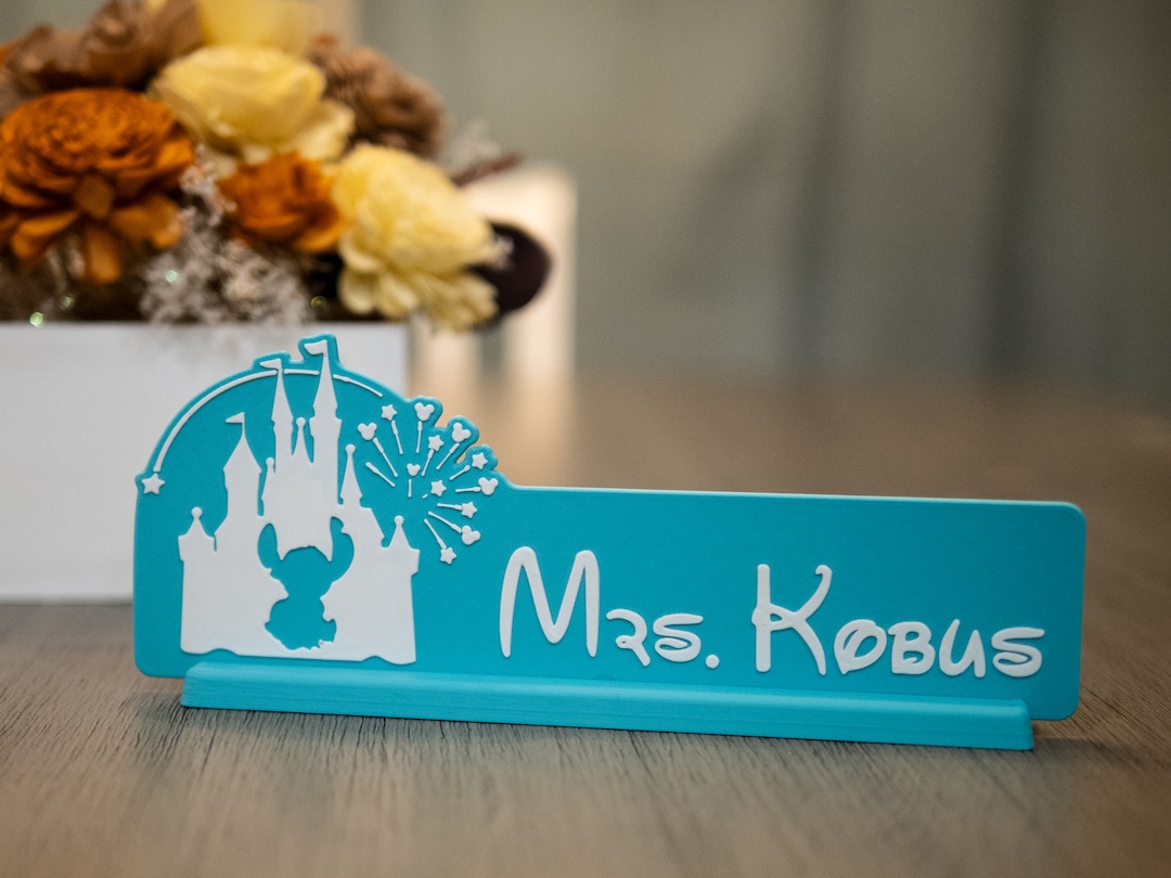 Personalized Disney Name Plate, Desk Name Plate, 3D Printed, Multi ...