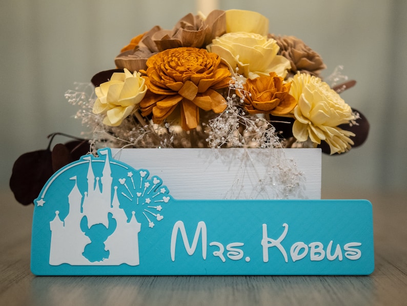 Personalized Disney Name Plate, Desk Name Plate, 3D Printed, Multi ...