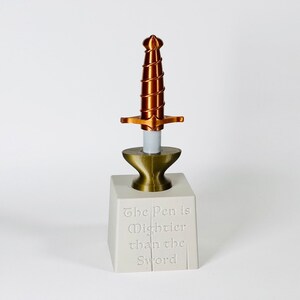 3D Printed Sharpie Sword in Stone Pen Holder - Novelty Desk Art - Etsy