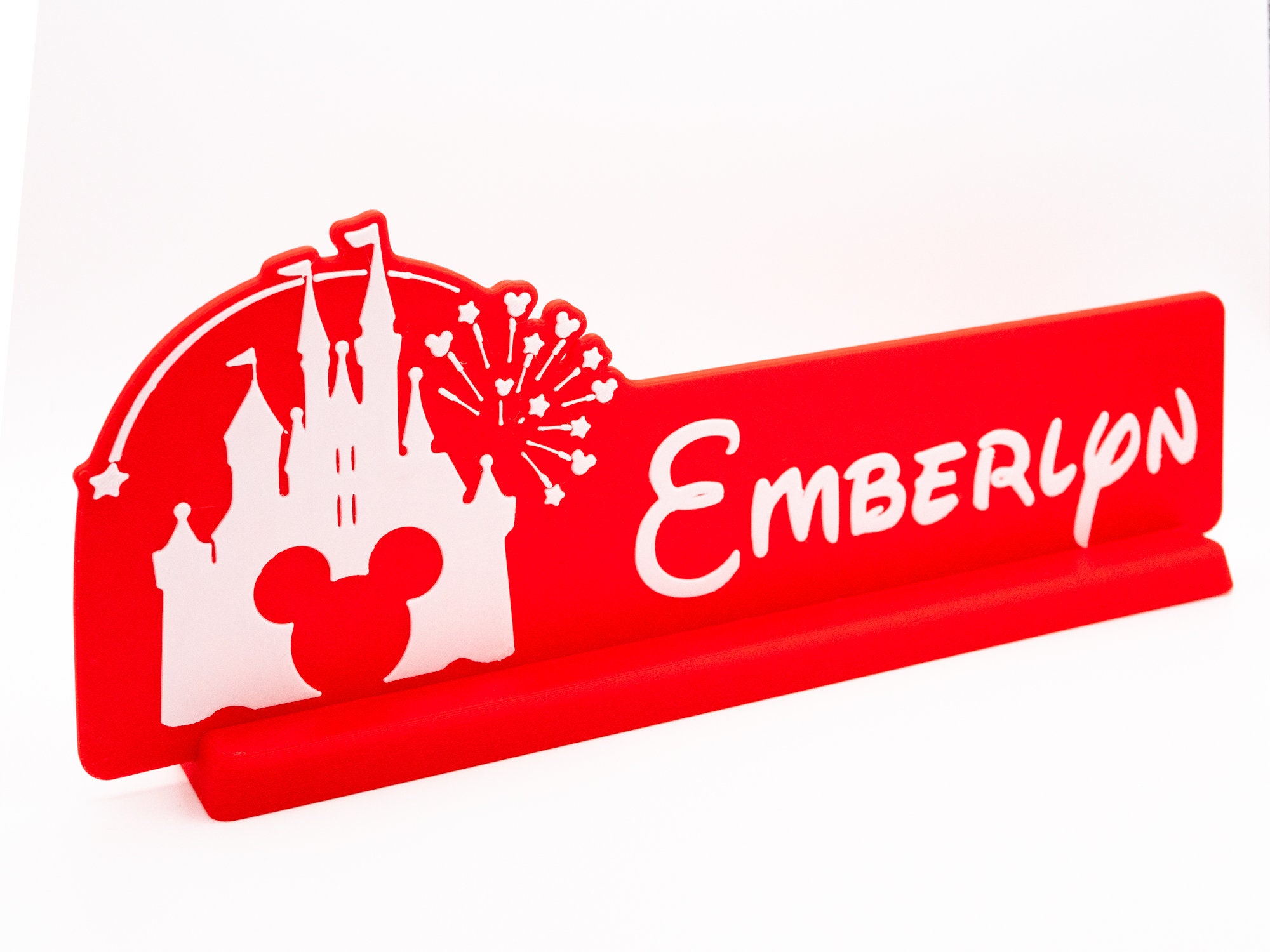 Personalized Disney Themed Name Plate, 3D Printed, Multi-color, Gift ...