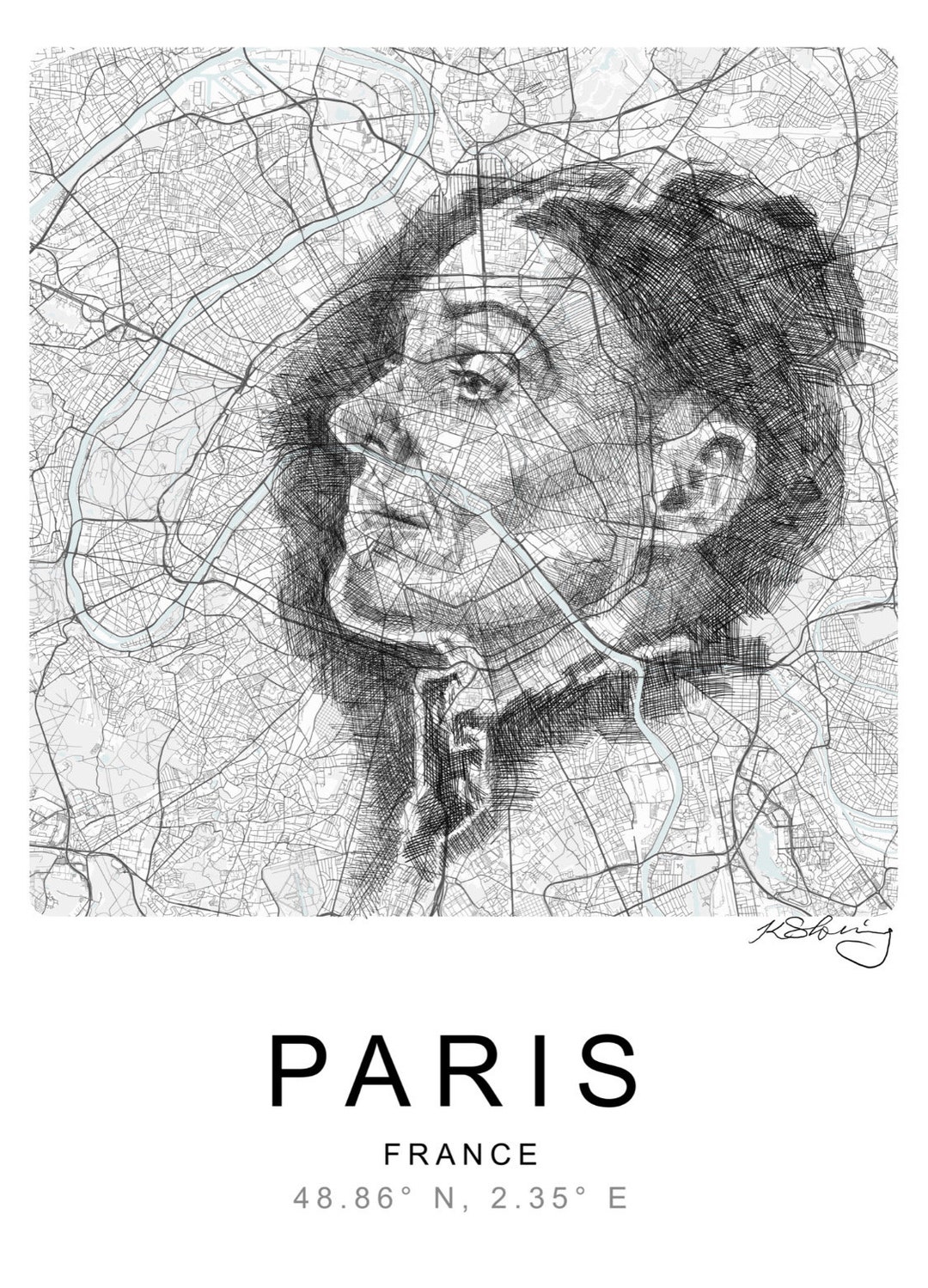 Anne in Paris - A4 Print - Etsy