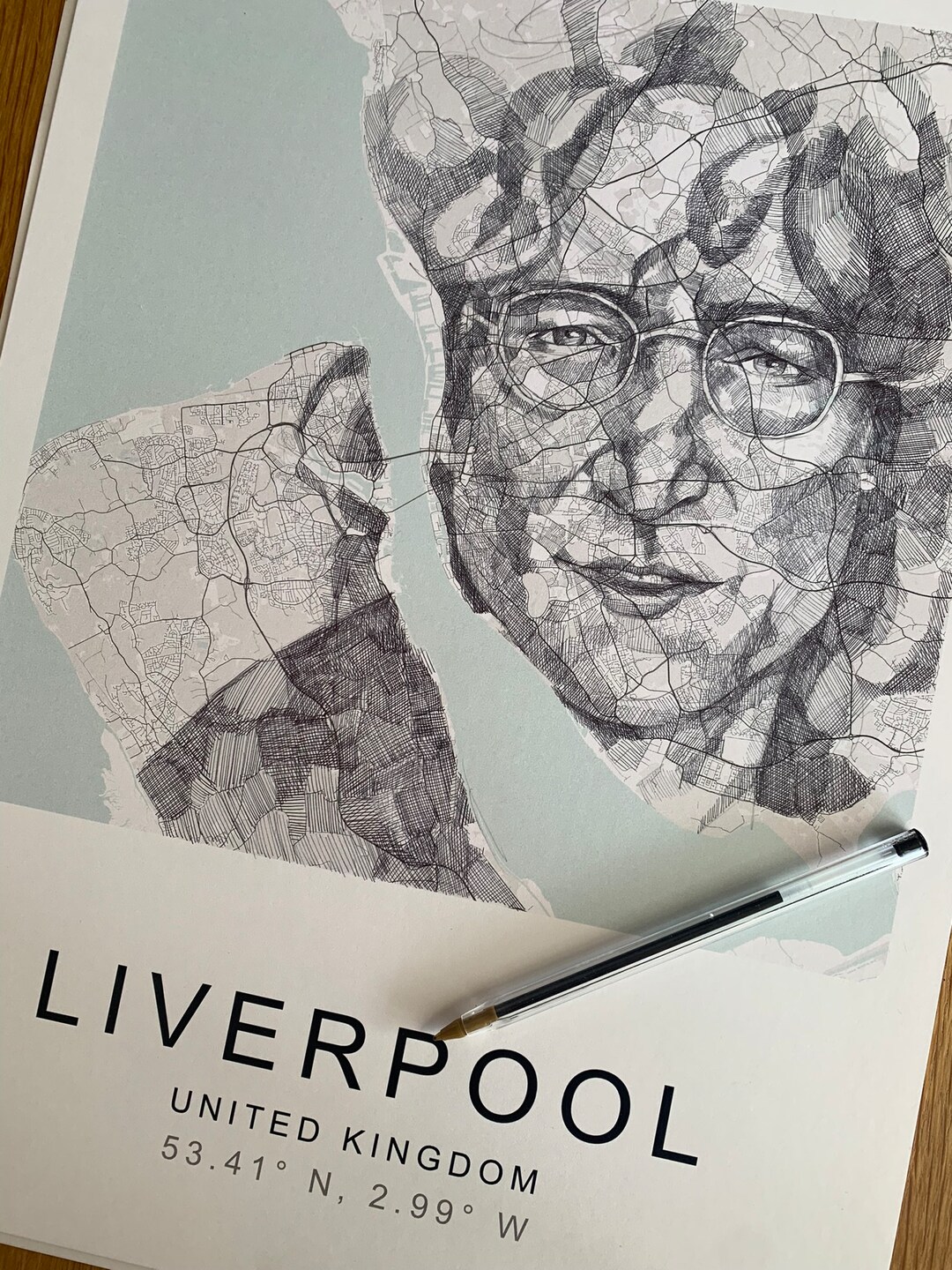 Imagine Original Ballpoint Drawing - Etsy