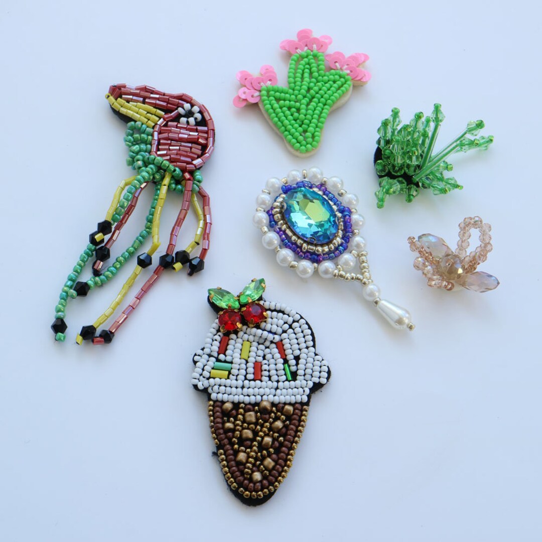 6pc/lot Flower Embroidery Beaded Patches for Clothing Beaded Patches ...