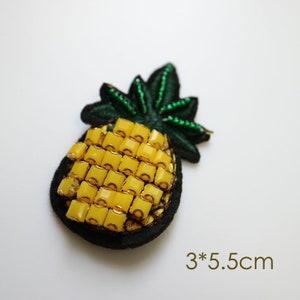 6pcs/lot 3D Fruits Beaded Patches for Clothing Sew on Patch Appliques ...