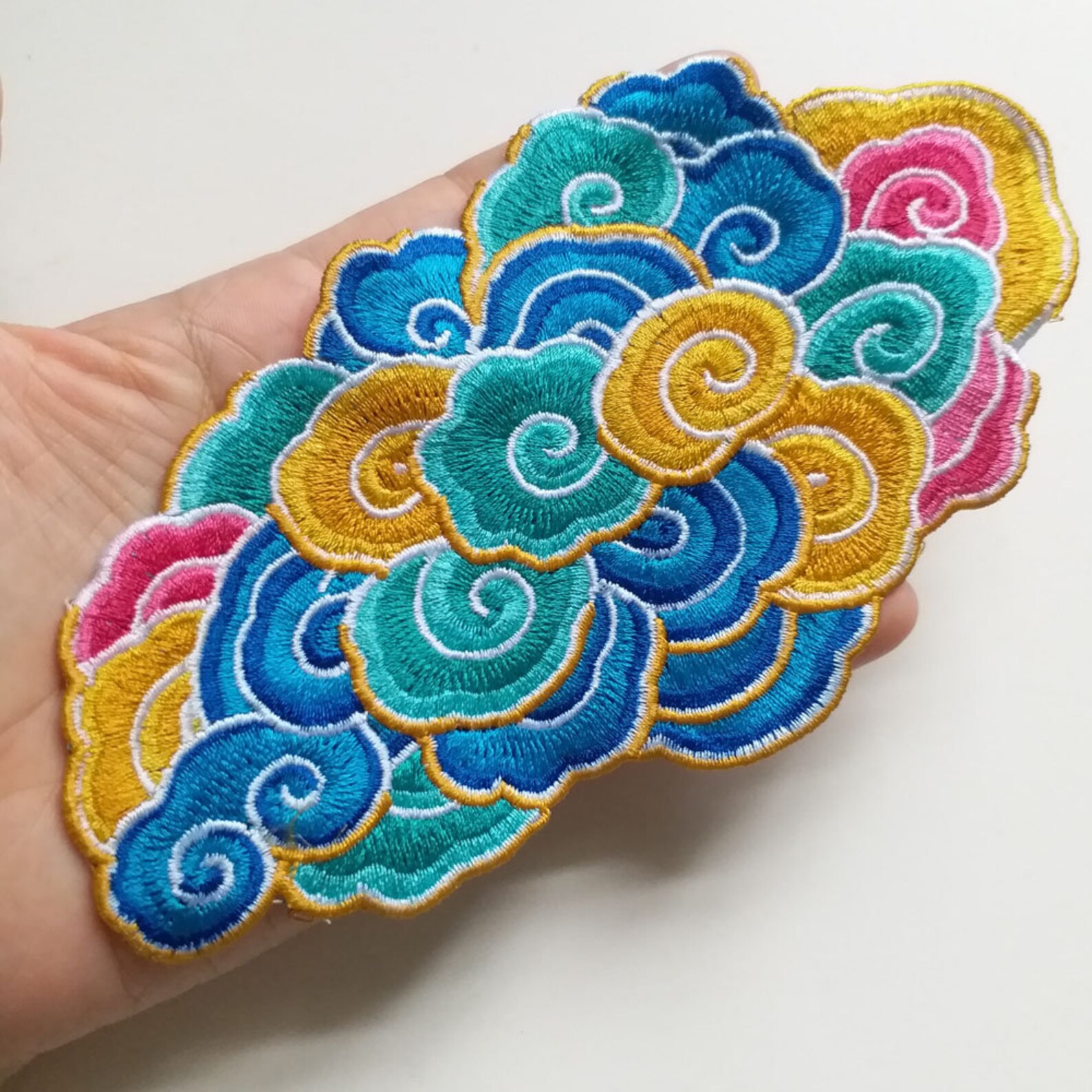 3pcs/set colorful cloud embroidery patches for jacket clothes | Etsy