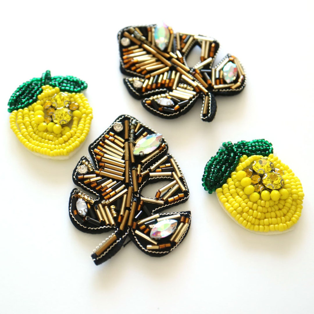 4pc/lot Beaded Patches for Clothing Sew on Patch Decorative Parches ...