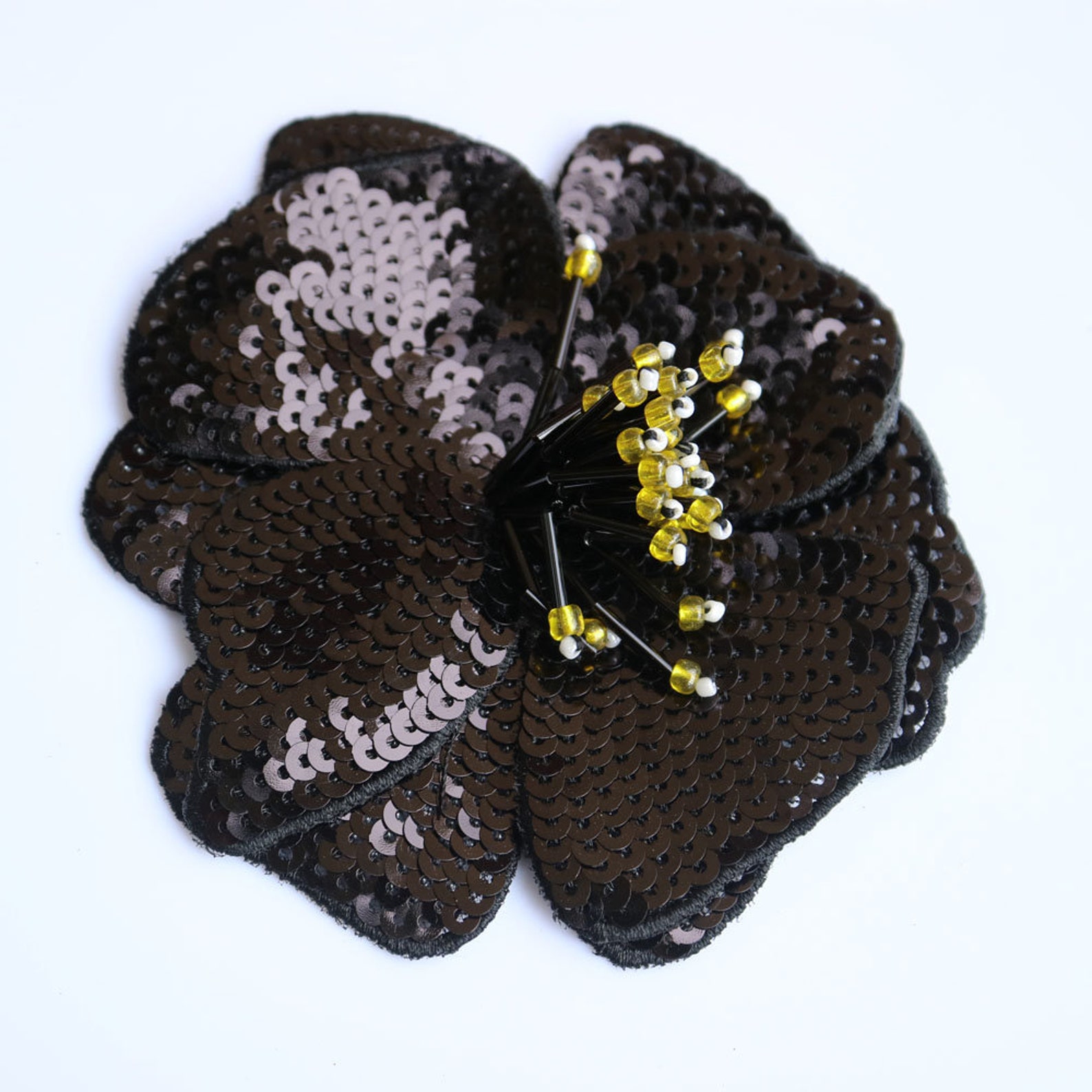 3D Handmade Sequins Flower Beaded Patches for Clothing - Etsy