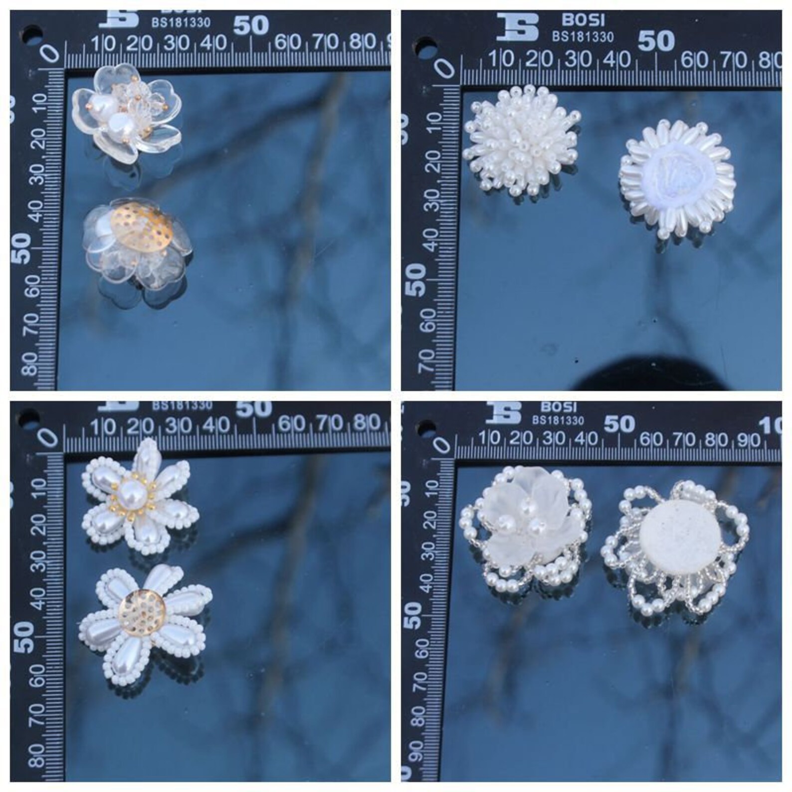 3pc/lot Fashion Pearl beaded Patches for clothes DIY Sew on | Etsy