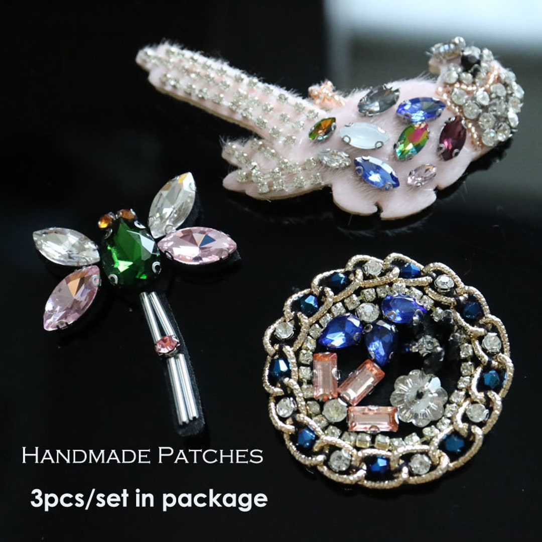 3pcs/lot Handmade Rhinestone Patches Bird Animals Sew on - Etsy
